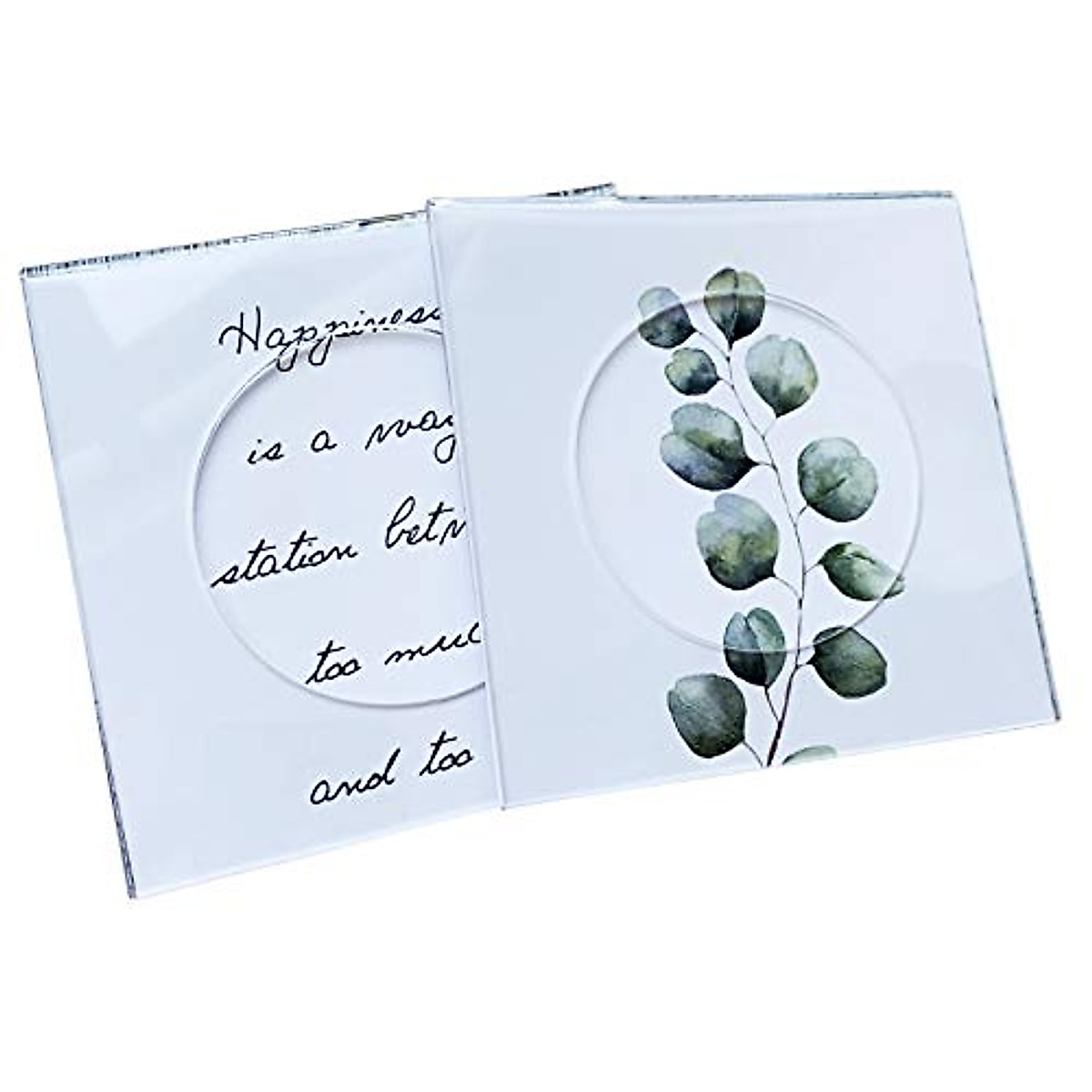 Set of 6 Clear Acrylic Coasters with Insert for Cocktail Napkins