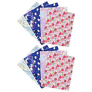 BESPORTBLE Quilting Fabric 10 Sheets Cotton Fabric Japanese Style Floral Patchwork Craft Cloth Quilting Sewing Fabric Sheets for DIY Scrapbooking Bag Purse Making Supplies Floral Bedsheets