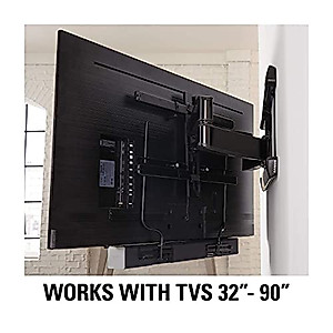 Sanus Soundbar Mount For TV Mount Bracket - Height & Depth Adjust, Moves In-Sync With TV, Supports Sound Bars Up To 20 lbs - SASB1-B1