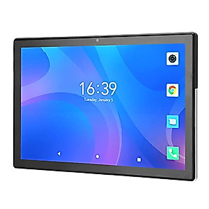 HEEPDD Tablet PC, 5G WiFi 10.1 Inch Tablet 12GB 256GB Octa Core CPU 8MP Front 16MP Rear US Plug 100-240V 1920x1200 Resolution for Android 12.0 for Reading for Elderly (Silver)