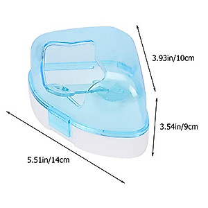 Scicalife Pet Hamster Sand Bathroom, Hamster Sand Bath Container, Large in Blue Plastic Sand Bath Container with Scoop Hamster Sandbox for Hamster Small Pet