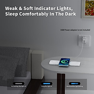 Charging Station for Apple Devices, 3 in 1 Portable Magnetic Wireless Charger, Wireless Charging Pad Compatible with iPhone 15/14/13 Series, AirPods 3/2,iWatch Ultra/8/7/6/5/4/3/2/SE (White)