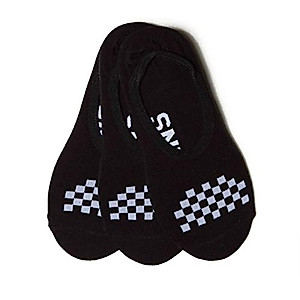 Vans - Canoodle Super No-Show Socks - 3 Pair Pack, Black/White (7-10)