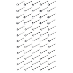 REVOLIA 60-120Pcs 22G 316L Stainless Steel Nose Studs Rings Piercing Body Jewelry 1.5-2.5mm S