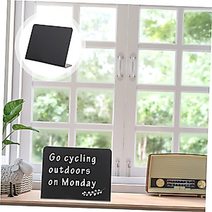 Ciieeo 16pcs Supermarket Label Chalkboard Table Chalkboard Message Board Chalkboard Kitchen Signs Chalkboard Menu Board Desk Topper Food Decor Plastic Child Hot Bend Blackboard Table