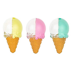 Hammont Ice Cream Shaped Acrylic Candy Boxes - 12 Pack - 2.36"x4.33" - Perfect for Weddings, Birthdays, Party Favors and Gifts | Designer Cute Clear Lucite Plastic Treat Containers