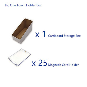 25 Pack One Touch Magnetic Card Holder 35PT,Protective Sleeves for Trading Card, Trading Card Holder Fit for Baseball Card, Sports Cards(25PC-SSR)