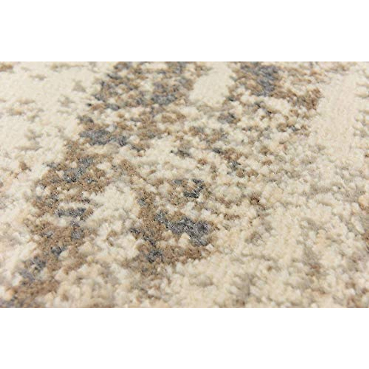 Unique Loom Tuareg Collection Distressed Abstract Traditional Vintage Area Rug, 4 ft x 6 ft, Beige/Brown