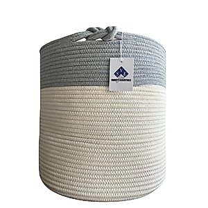 Shop Variety Essentials Rope Woven Basket, Baby Laundry Blankets Toys Pets Large Woven Basket 15x15x14inch 1 PC