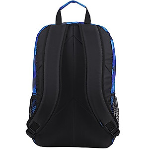 FUEL Spacious Backpack with Interior Laptop/Table Sleeve, Pacific Blue/JS Shapes Print