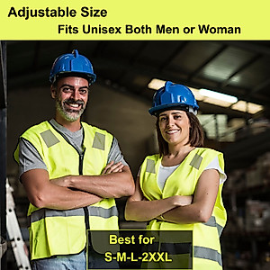 Lavori-AK Safety Vests 10 Pack - Yellow Reflective High Visibility Construction ANSI Class 2 Work Vests for Men,Woman,Hi Vis Mesh and Neon Silver Strip