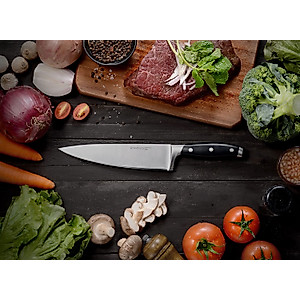 linoroso Chef Knife - Professional Pro Kitchen Knife 8 inch Chef's Knives, German High Carbon Stainless Steel Ultra Sharp Cooking Knife with Full Tang Ergonomic Handle - Classic Series