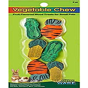 Ware Manufacturing Wood Vegetable Small Pet Chew - Pack of 6