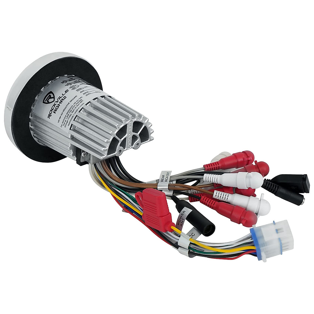 Memphis Audio 4 MXA82TW 8" Marine Wakeboard Tower Speakers/LED+Swivel White Bundle with Rockville RGHR2 Marine Gauge Hole Receiver (5 Items)