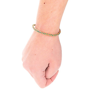 Baker Ross - AV207 Make Your Own Braided Friendship Bracelets - Creative Craft Kits for Kids to Design Make & Give as Gift (Pack of 4), 9.5cm, Assorted