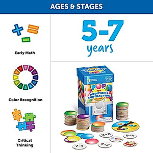 Learning Resources Pop For Addition & Subtraction Math Game - 100 Pieces, Ages 6+ | Grades 1+ Classroom and Homeschool Math Games, Math Activities for Kids