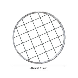 Honbay 6PCS Metal Flower Mason Jar Lid Insert Wide Mouth Mason Jar Flower Organizer Lids Insert with Square Grids for Flower Arranging for Valentine's Day Home Office