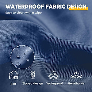 UDPATIO Outdoor Cushions for Patio Furniture, 4'' Replacement Cushions for Outdoor Furniture, Set of 4 Water-Resistant Outdoor Sectional Cushions for Sofa Couch Chair (Navy)