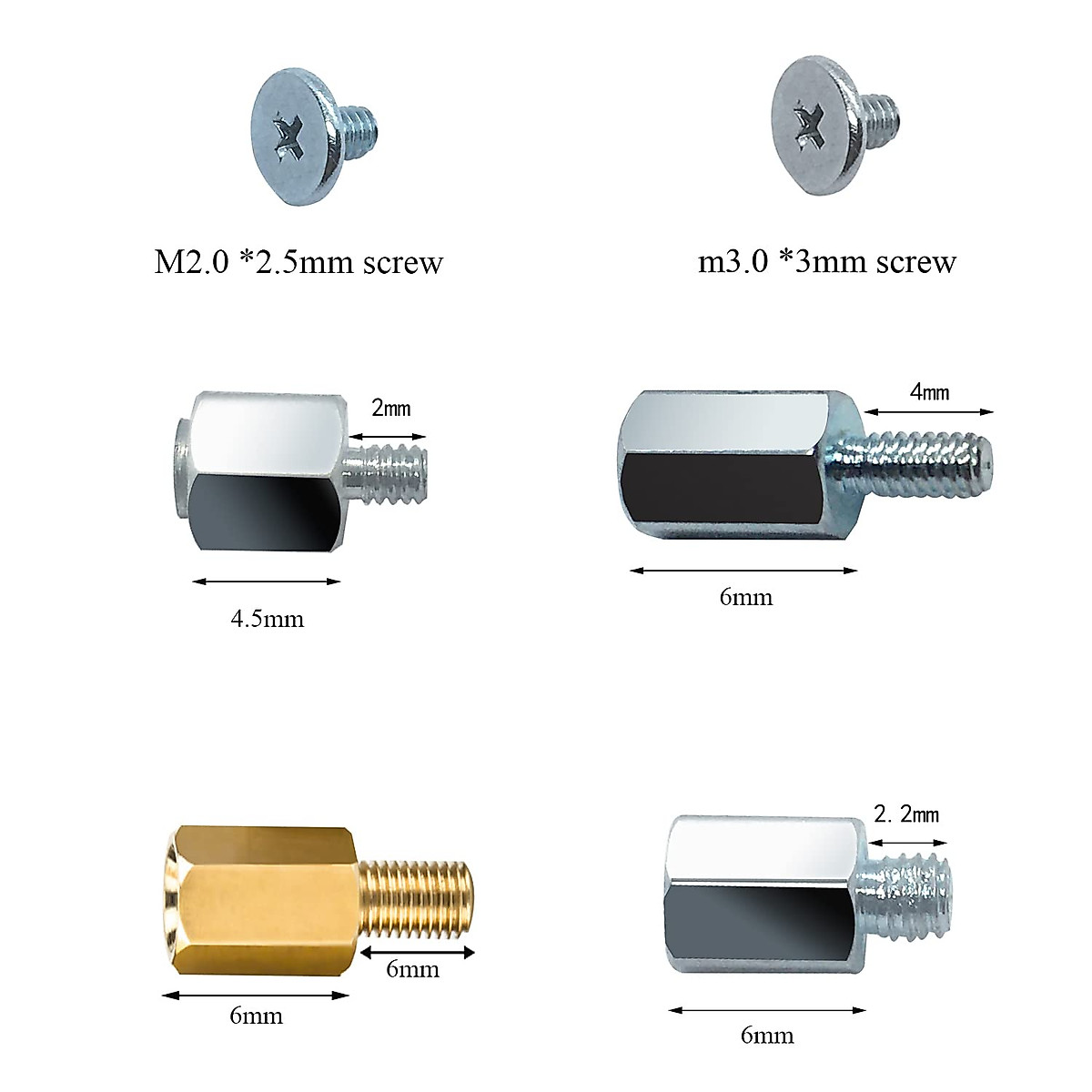 SGTKJSJS M.2 NVME PCIe SSD PS5 Mounting Screws for ASUS, MSI, Gigabyte Motherboards - 17 Pieces
