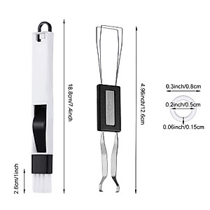 202 Pieces Keyboard O Rings Switch Puller Keycap Removal Tool Kit Includes Keyboard Puller Keycap Removal Tool Door Window Track Cleaning Brush 200 O Ring Switch Dampeners (Black, Transparent)