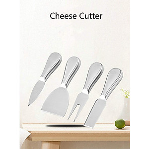 Clarmonde Premium Stainless Steel Cheese Tool Set - 4 Piece Cheese Knife Set - Cut, Spread All Your Favorite Cheeses
