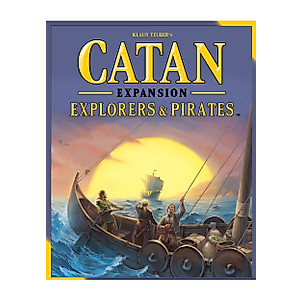 CATAN Explorers & Pirates Board Game Expansion - Set Sail on Epic Adventures! Strategy Game, Family Game for Kids and Adults, Ages 12+, 3-4 Players, 90 Minute Playtime, Made by CATAN Studio