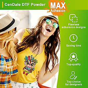 CenDale 1000G White DTF Transfer Powder: Hot Melt Adhesive Digital DTF Powder for Sublimation, Ideal for All Fabrics Including Jeans and Cotton T-Shirts, Compatible with DTF and DTG Printers