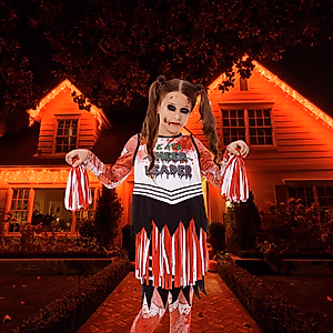 HPMNS Halloween Kids Zombie Cheerleader Costume L