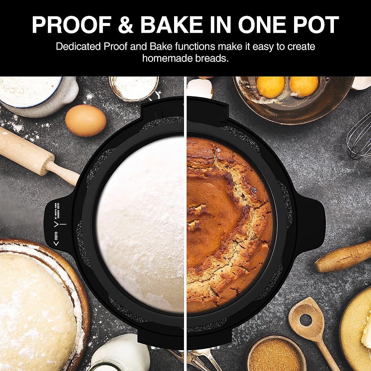 Electric Pressure Cooker 6.34QT NAFEWIN 14-in-1 Electric Multi-Cooker Stainless Steel, Slow Cooker, Rice Cooker, Steamer, Sauté, Yogurt Maker, Warmer & Sterilizer, Recipes, 1000w, 110v