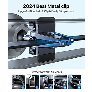 andobil Newest Magsafe Car Mount [Strongest Magnet, Military Sturdy & Never Slip] 360° Magnetic Air Vent Cell Phone Holder Car, Easy Used, Fit for iPhone 15 14 13 12 Pro Max Android Samsung S24 S23