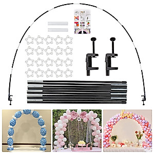 Voircoloria 12ft Table Balloon Arch Kit, Balloon Arch Stand Frame for Different Size Tables Graduation Wedding Birthday Baby Shower Party Decorations