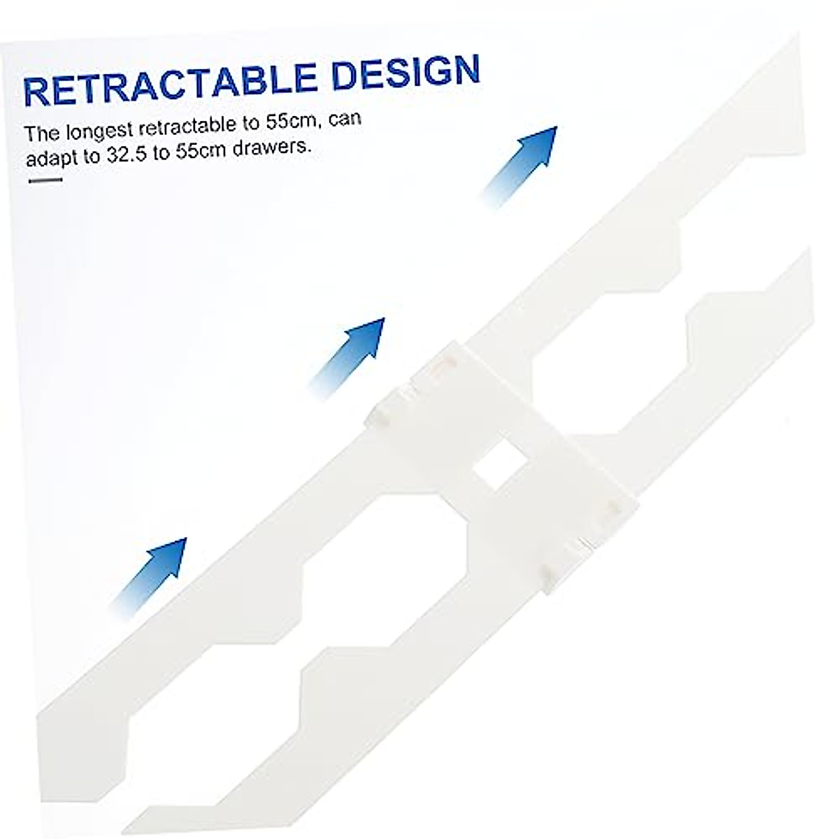 SOESFOUFU Drawer Divider Spring Tool Socks Organizer Cabinet Drawer Acrylic Shelf Divider Grid Divider Expandable Drawer Organizer Plastic Drawer Divider Drawer Partition White Cart Plastic