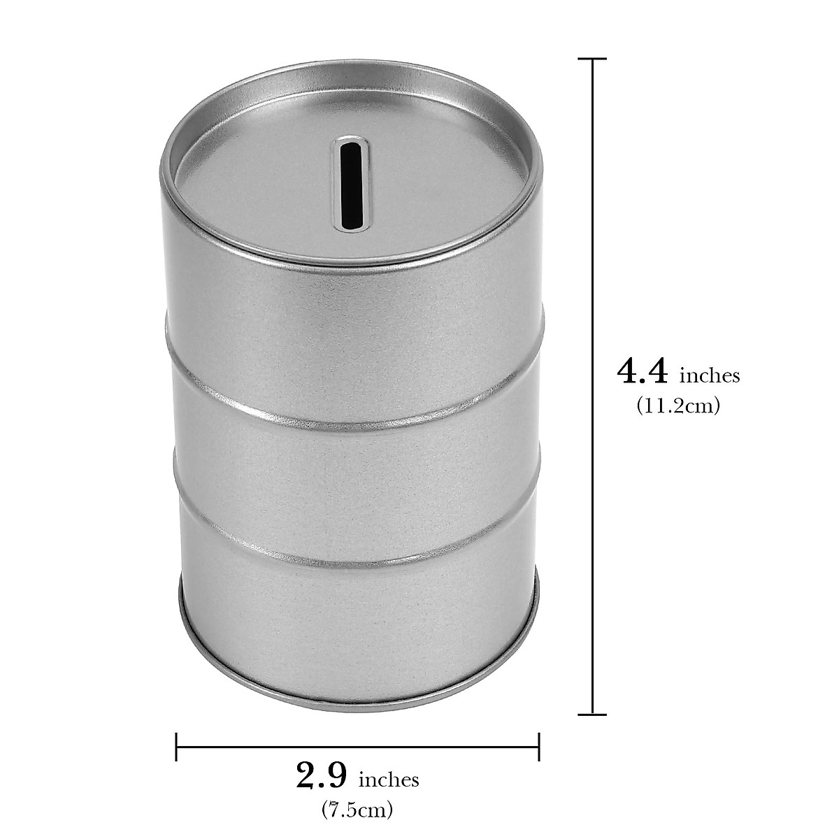 Linkidea Safety Razor Blade Disposal Container Box, Metal Razor Disposal Case Safe Bank for Storing Used Wasted Blades (Silver)