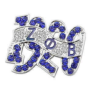CENWA Zeta Rhinestone Brooch Pin Sorority Jewelry Gift for Finer Women(ZPB 1920 pins)