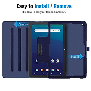 Fintie Folio Case for Onn. 10.1" Tablet 2020 (Model: 100011886), Multiple Angle Viewing Smart Stand Protective Cover with Pocket, Pencil Holder for Onn 10 inch Tablet 2020 Generation 2 (Starry Sky)