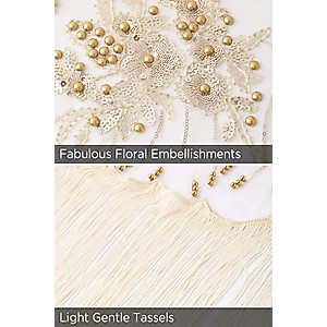 BABEYOND Night Shawl Wrap for Women Evening Cape for Prom Party Sequin Beaded Shawl