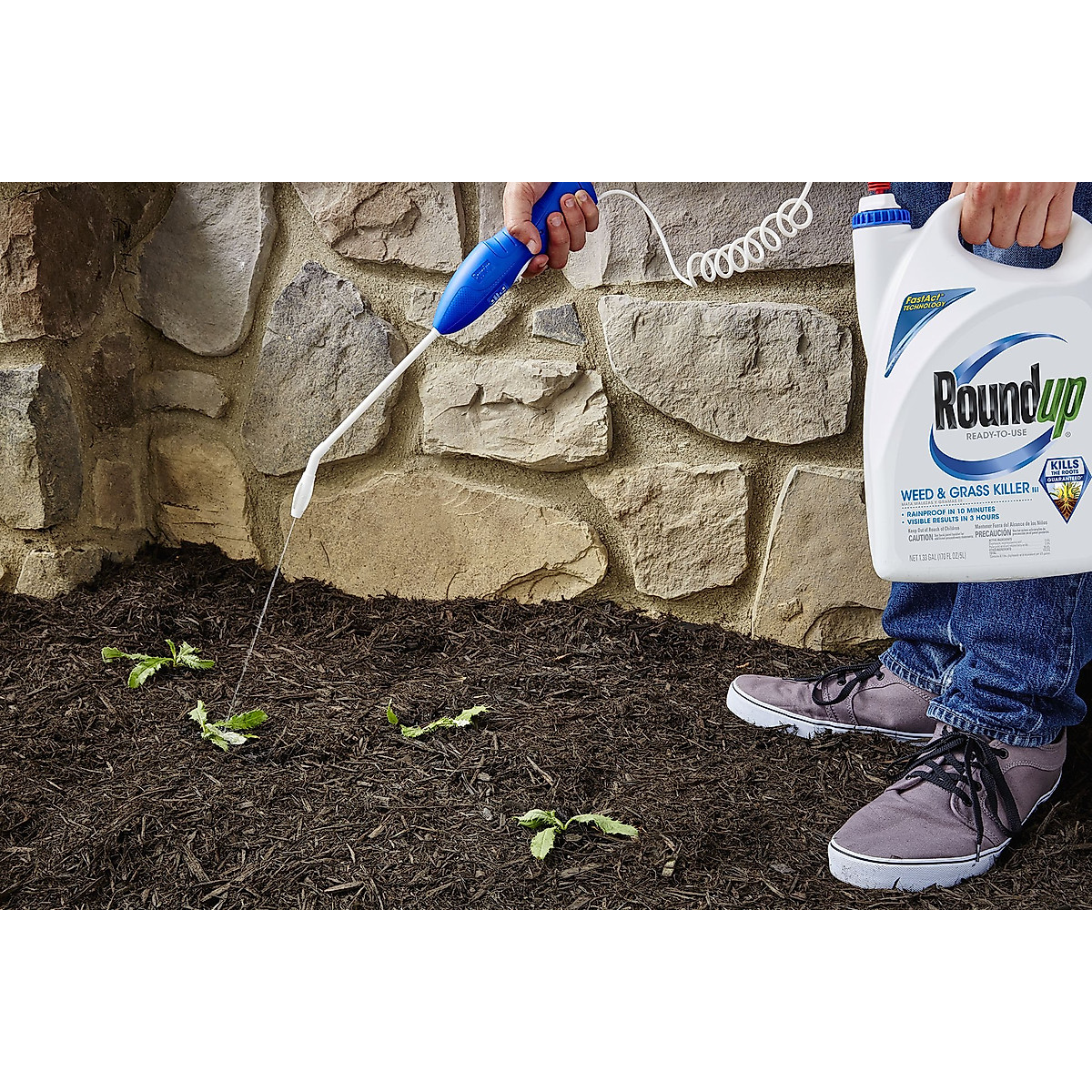Roundup Ready-To-Use Weed & Grass Killer III with Comfort Wand, 1.33 gal.