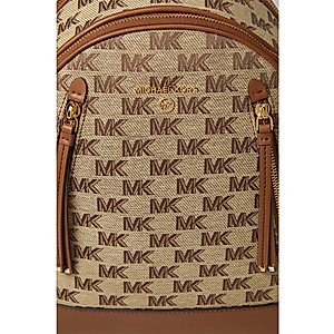 Michael Kors Brooklyn Medium Backpack Beige/Ebony One Size