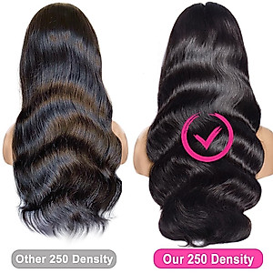 250 density human hair wig 13x4 HD Lace Front Wigs Human Hair Pre Plucked glueless wigs human hair Body Wave Wigs Human Hair Wigs For Black Women Frontal Wigs Human Hair Bleached Knots 20 Inch