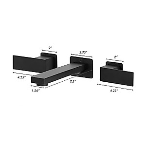 ZLINE Autograph Edition Bliss Wall Mount Bath Faucet in Matte Black (BLS-BFW-MB)