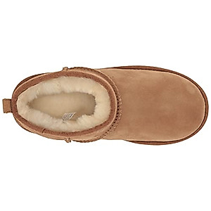 UGG Girls Kids' Classic Ultra Mini Fashion Boot, Chestnut, 5 Big