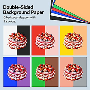 Photo Studio Light Box, Takerers 16"x16"x16" Portable Professional 3200-6500k Dimmable Shooting Tent Kit with 160 LED & 6 Kinds of Double-Sided Color Backdrops for Product Photography