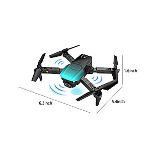 Mini Drones with Camera for Adults 1080P Foldable Drones for Kids with 4 Channel 3-level Flight Speed Altitude Hold Headless Mode Fpv Drone Rc Plane Helicopters Cool Stuff Birthday Gifts