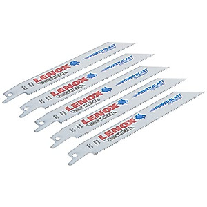 LENOX Reciprocating Saw Blades, Metal Cutting, 6-Inch, 14 TPI, 5-Pack (20564614R)