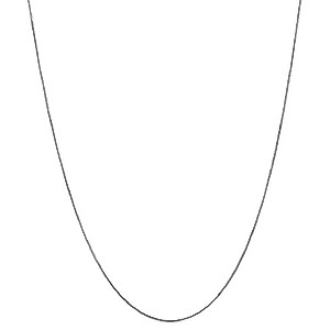 IceCarats 14K White Gold 0.6mm Round Cubetto Omega Snake Chain Herringbone Necklace 18 inch