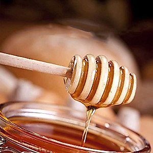 GIYOMI Wooden Honey Dipper Stick for Honey Jar Dispense Drizzle Honey,2 Pcs 6.3 Inch / 16cm Honey Dippers Sticks-Honeycomb Stick-Wooden Honey Spoon