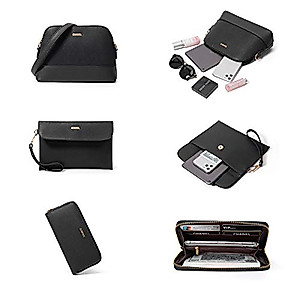 Women Fashion Handbags Wallet Tote Bag Shoulder Bag Top Handle Satchel Purse Set 4pcs