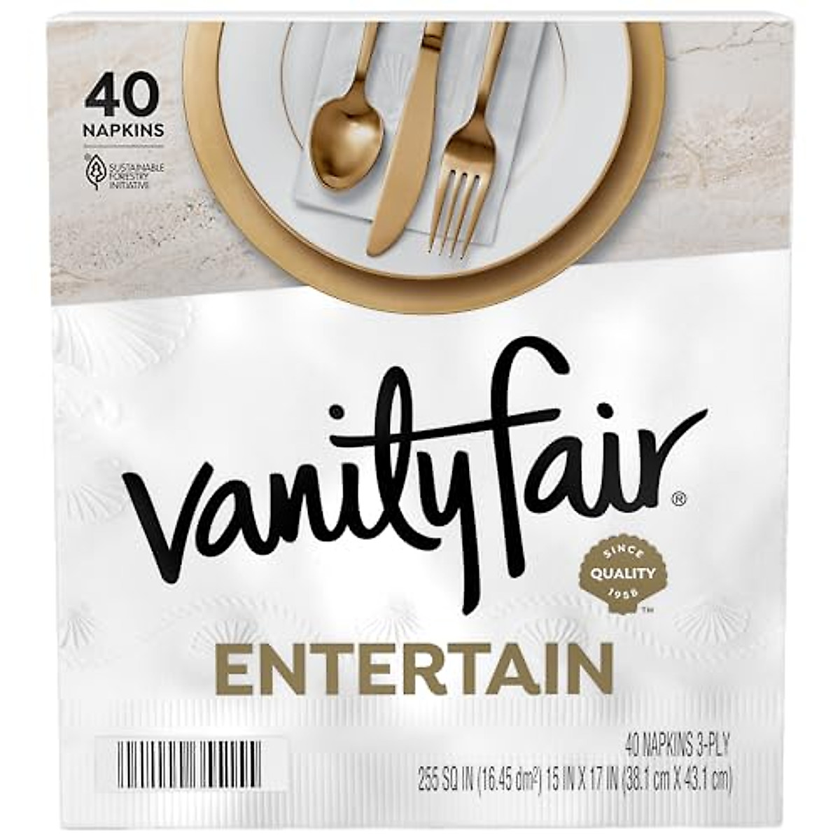 Vanity Fair Entertain Paper Napkins, 960 Count, Disposable Napkins Made For Entertaining And Events