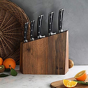 Cangshan TS Series 1024876 Swedish 14C28N Steel Forged 6-Piece Knife Block Set, Walnut