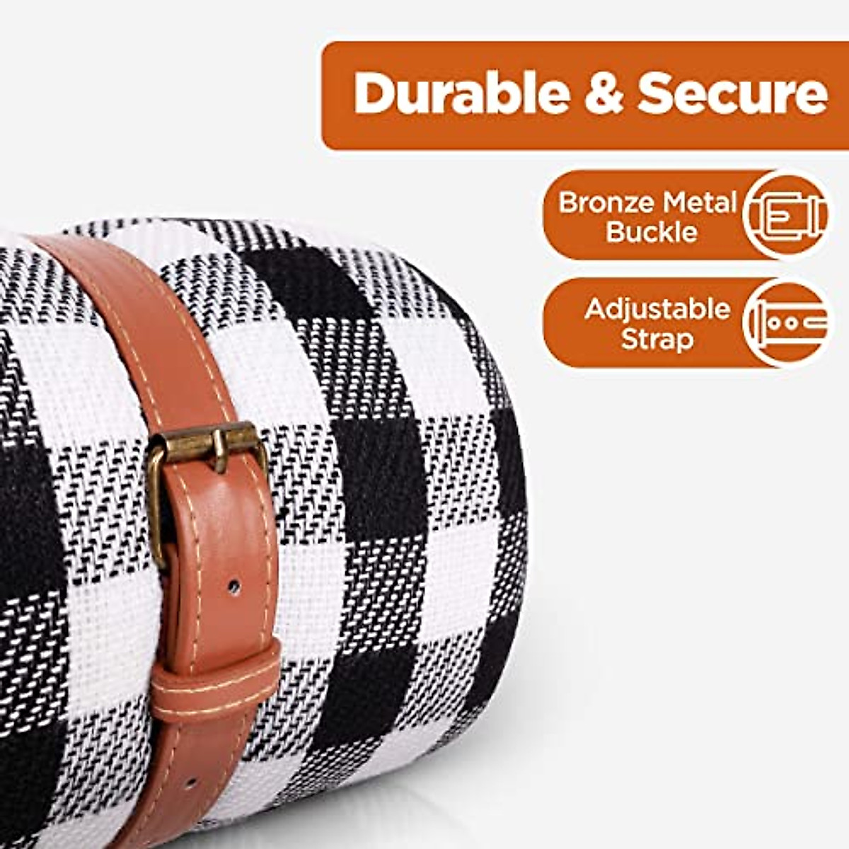 Picnic Blankets Waterproof Foldable, Large Beach Blanket, Waterproof Picnic Blanket, Durable and Versatile Picnic Mat with Leather Handle & Sling, Outdoor Blanket with PEVA Backing Layer